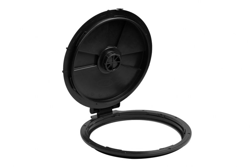 18″ hinged Ling And Ring with 3″ Vent and Pad lock – PPE